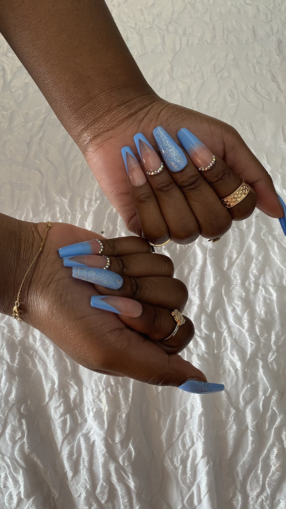 Light Blue Nails For Prom