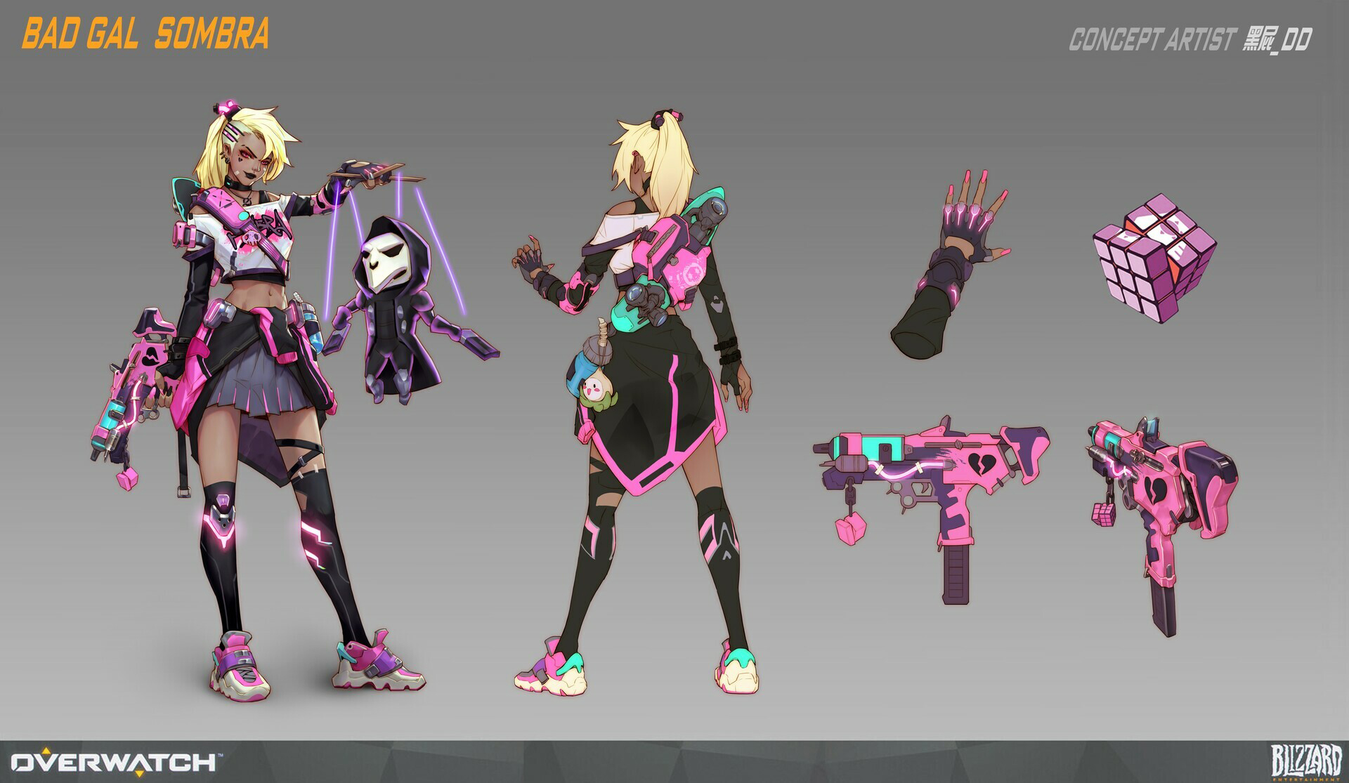 Naeri X 나에리 on Twitter: "Overwatch Bad Gal Sombra Skin Concept 😈 🎨Artist: 黑屁_ DD 🎲https://t.co ...