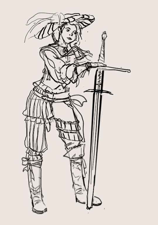 Medieval Mercenary Drawing