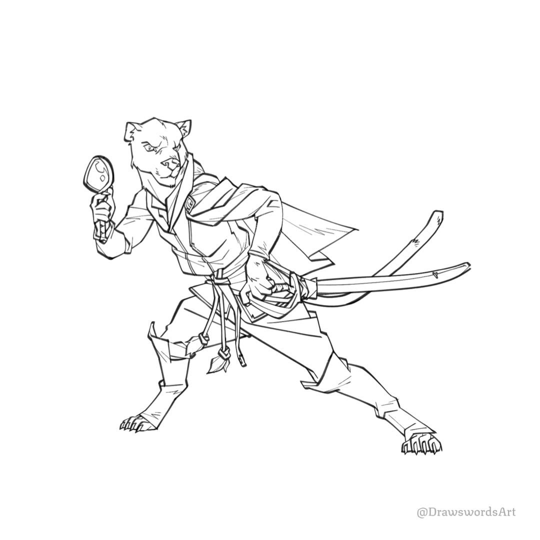 Black Catfolk Pathfinder