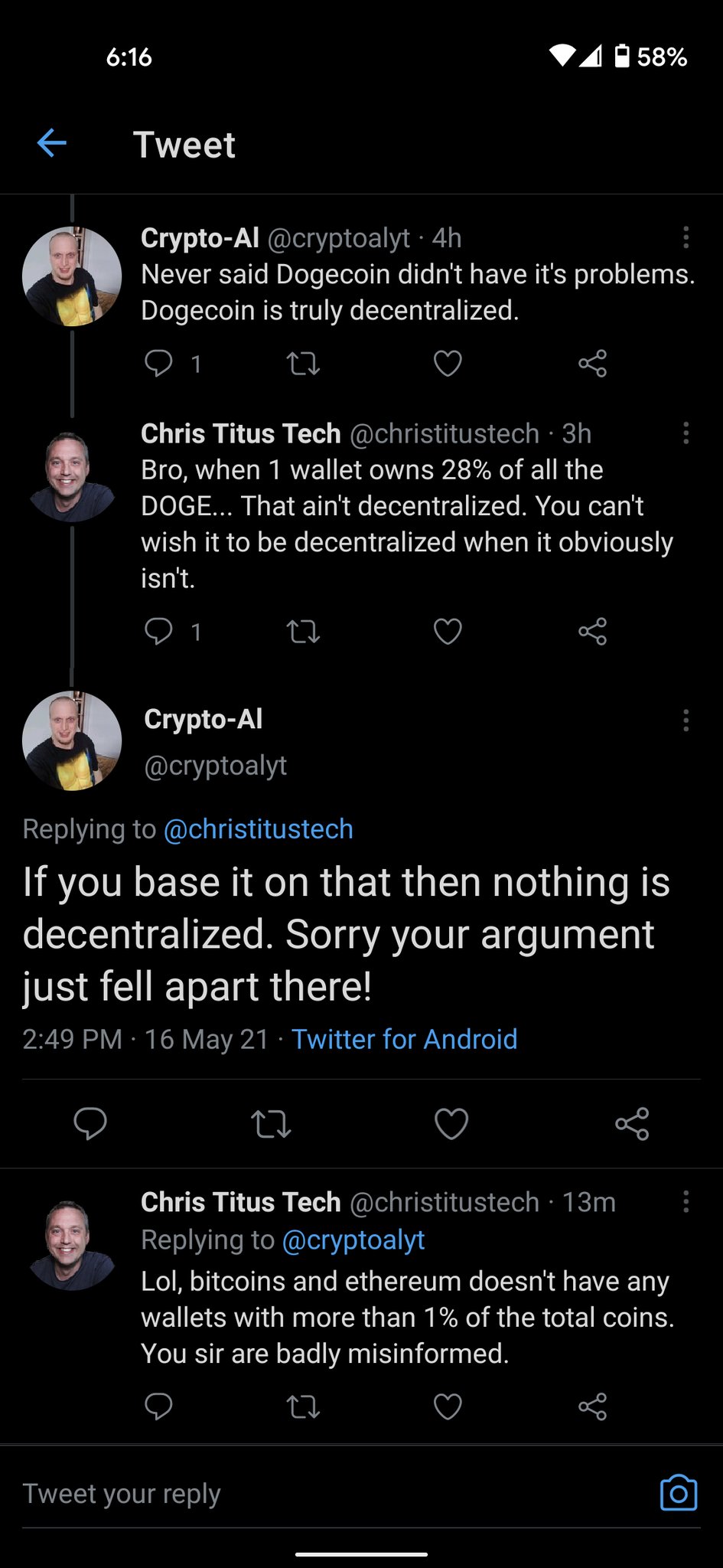 Chris Titus Tech on Twitter: "The internet and just how messed up the crypto community is. All ...