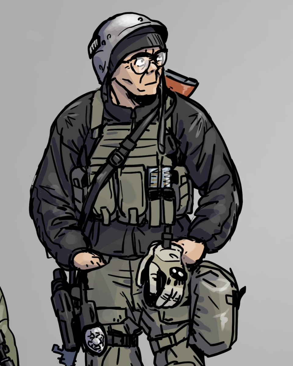 「越智(おち)さん SWATの古参。長らくIRU員だったが「もう歳なので」現在はヒラのSWAT隊員に戻った。市警では珍しい」yohの漫画