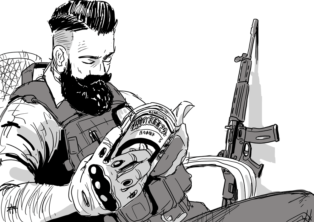 「越智(おち)さん SWATの古参。長らくIRU員だったが「もう歳なので」現在はヒラのSWAT隊員に戻った。市警では珍しい」yohの漫画