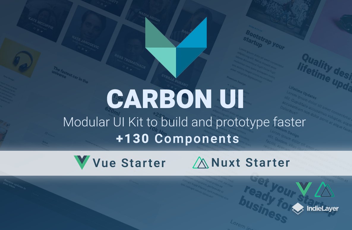 VuetifyStore on Twitter: "Carbon UI — is a modular Vue UI kit to build and prototype your ...