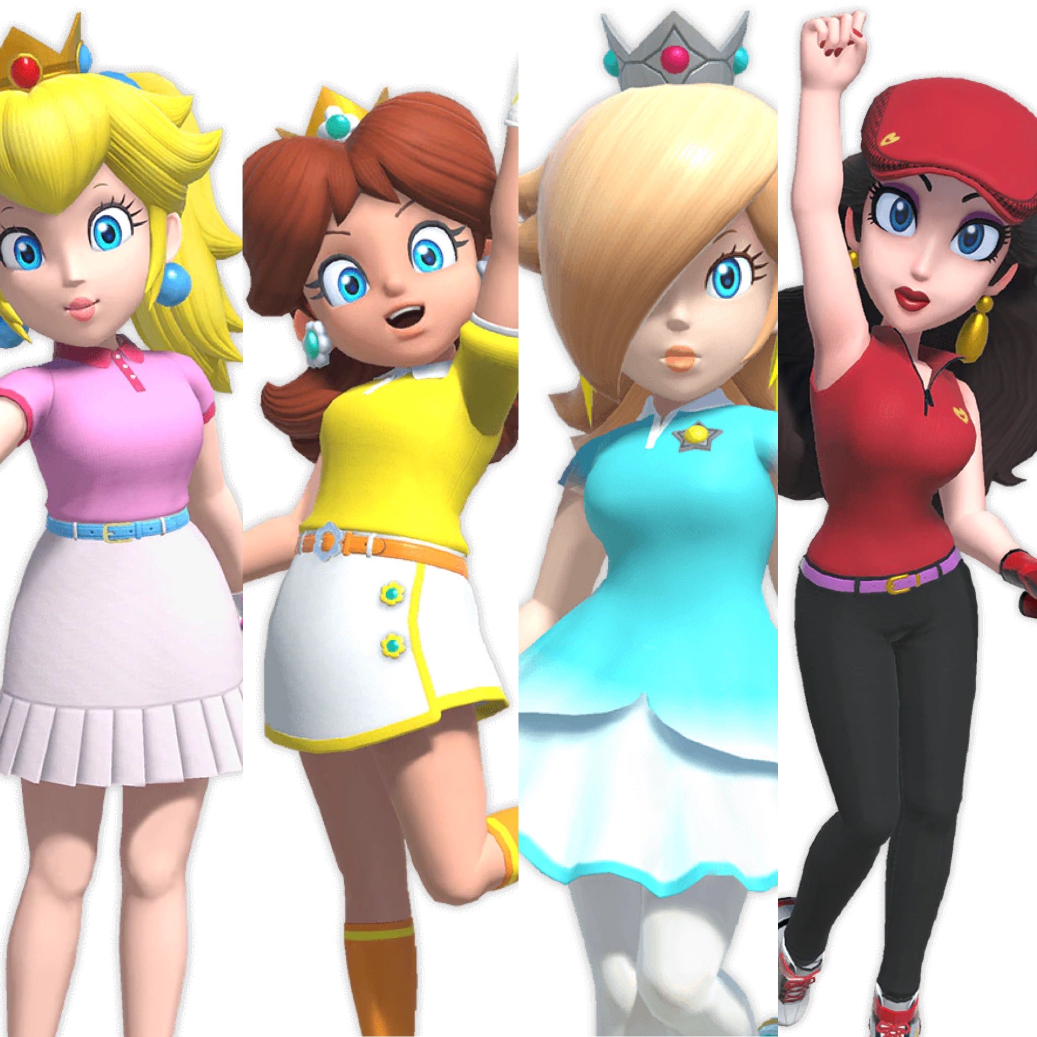 Princess Peach And Daisy And Rosalina