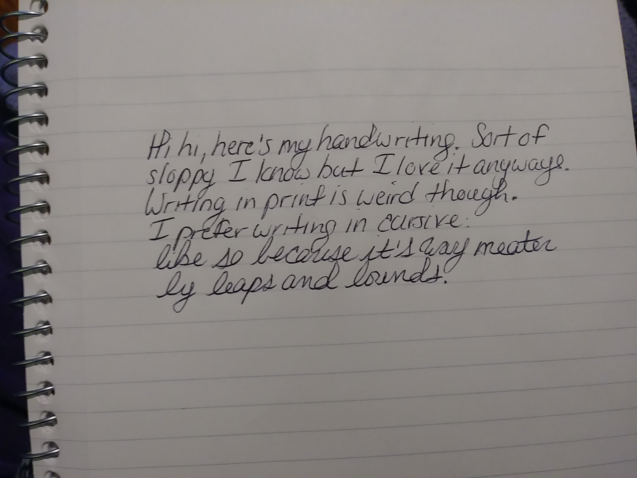 Sloppy Cursive Handwriting