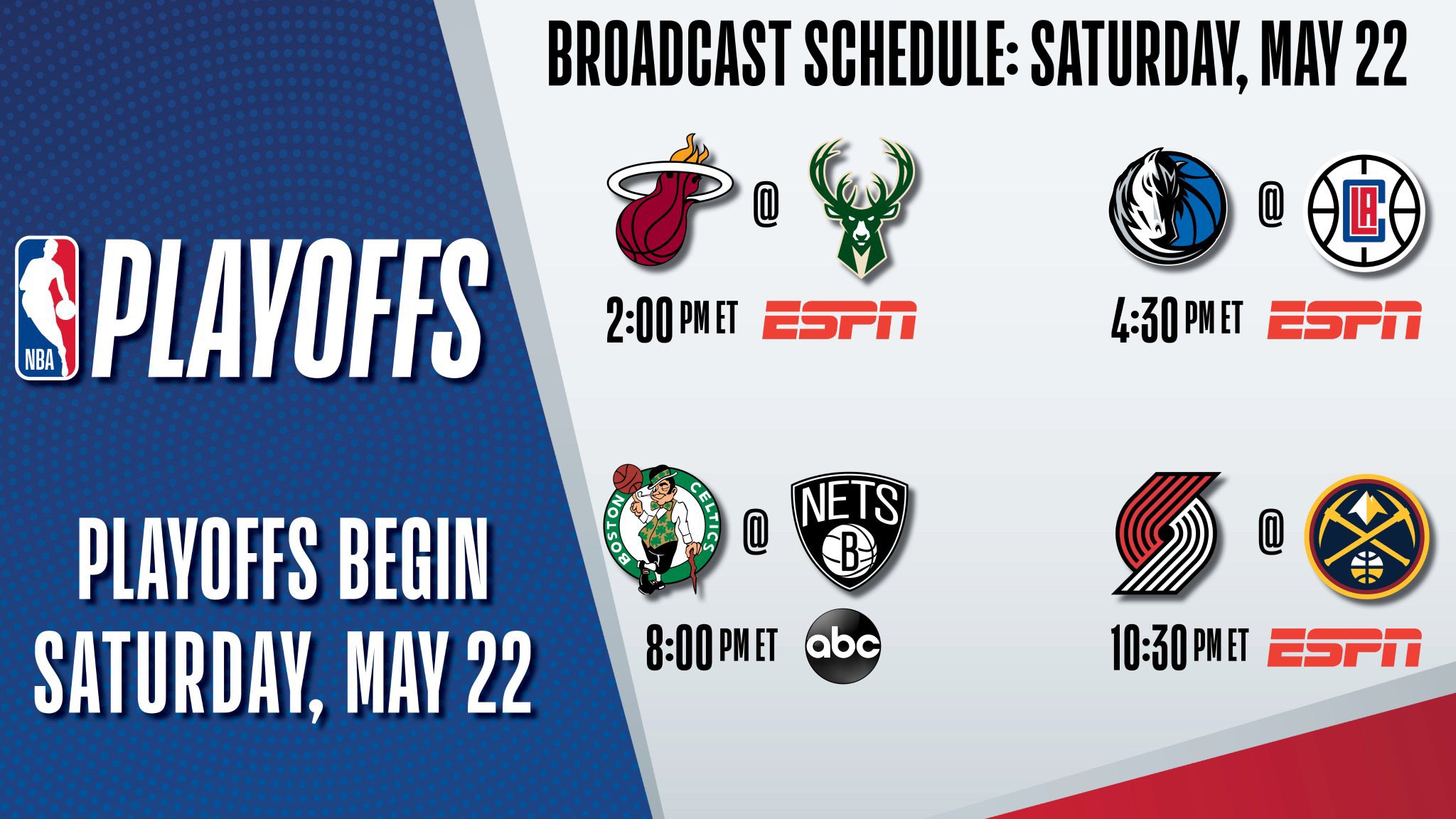 Adrian Wojnarowski On Twitter Nba Playoffs Saturday On Espn And Abc…