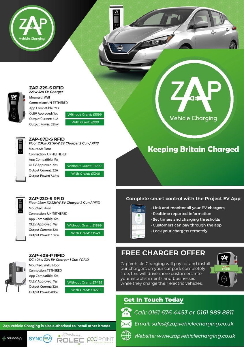 Zap ev charging store
