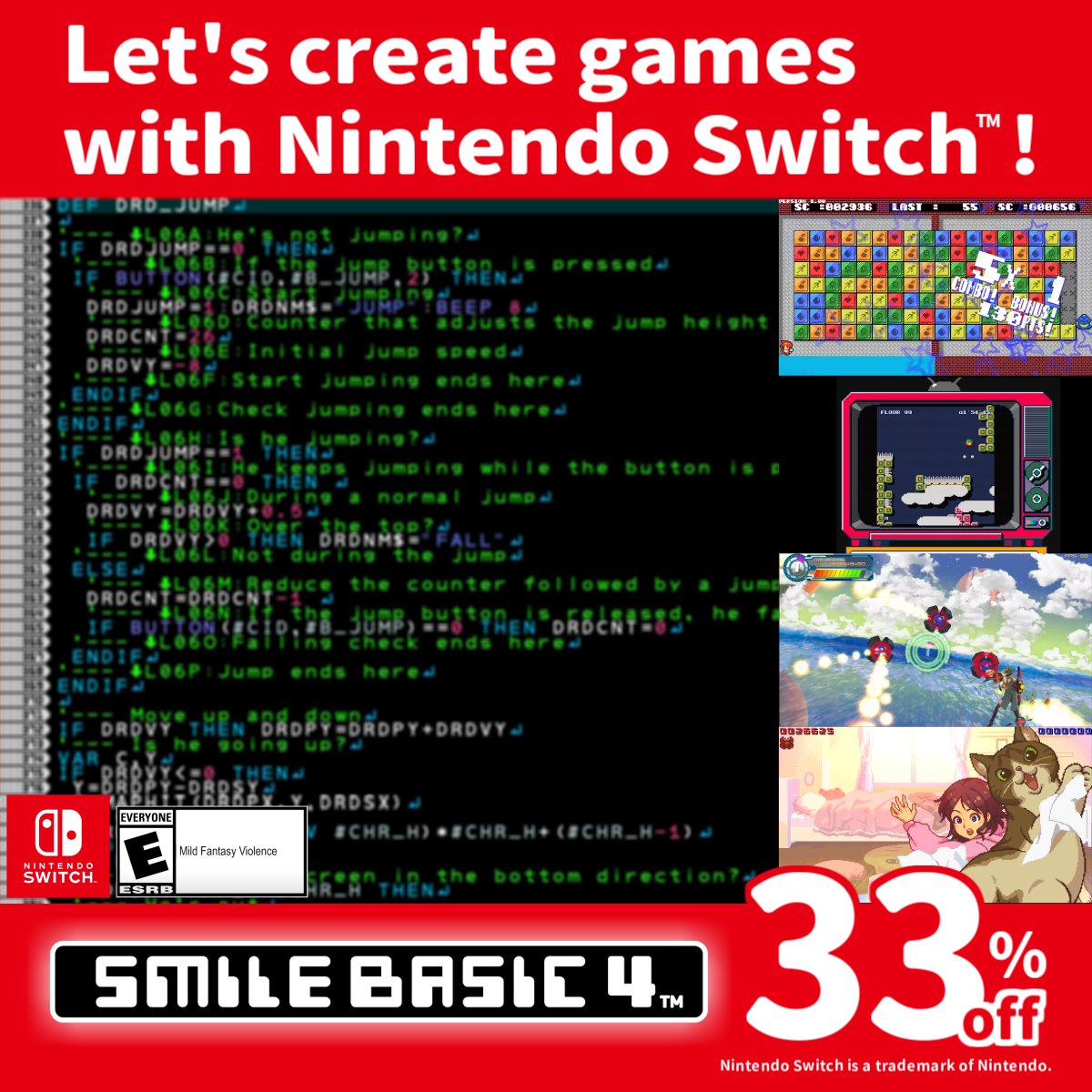 SMILEBASIC.com on Twitter: "／ Join the fun of creating games on the Nintendo Switch ...