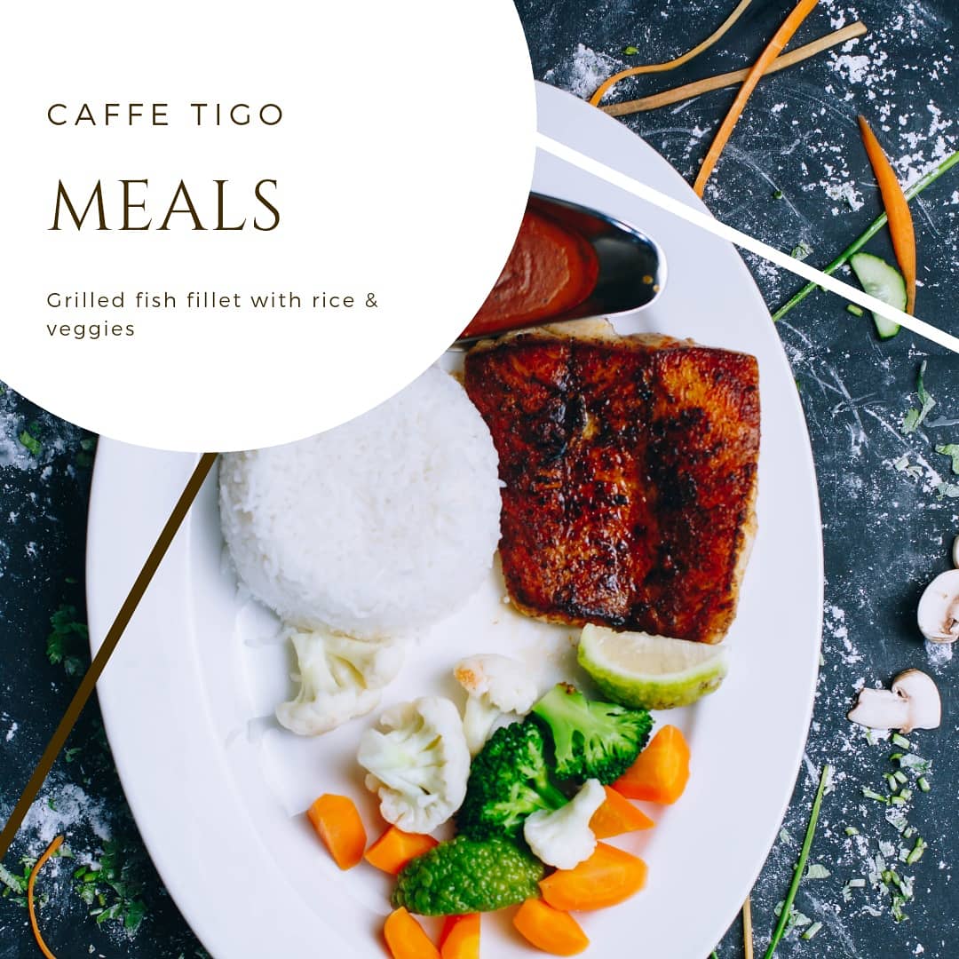 Grilled Fish Fillet With Rice