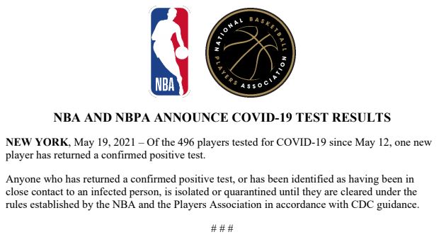 NBA Communications on Twitter: "The NBA and NBPA have announced the following:…