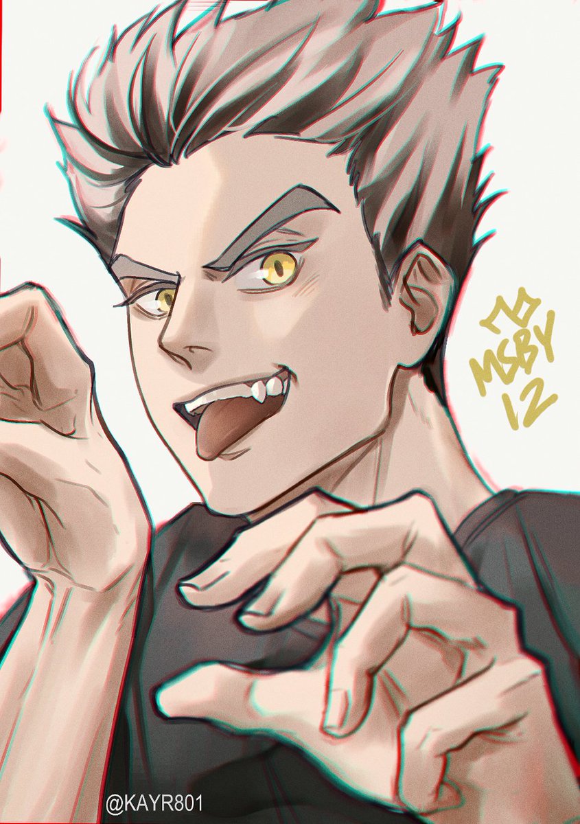 「MSBY 12 GAOOO! #Bokuto 」|KAYRAA 🦑🪄のイラスト