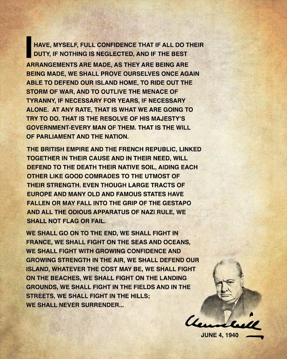 Today In History on Twitter: "4 June 1940: #Churchill gives his "We ...