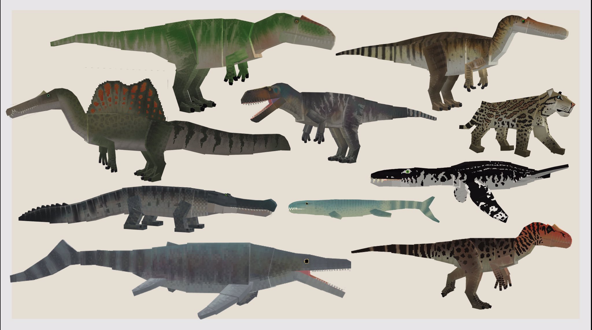 Minecraft Dinosaur Models