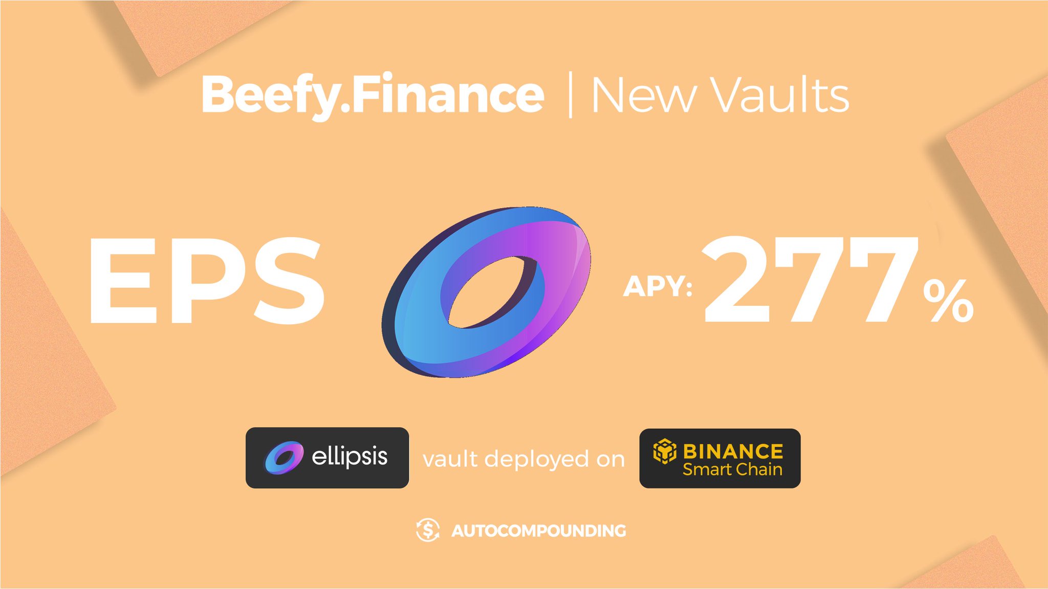 Beefy on Twitter: "Stake your single-asset Ellipsis on Beefy with no locking period. $ESP: 277% ...