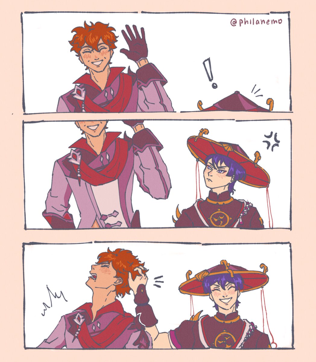 「scaramouche doesn't like the height difference #chiscara #sc」oli 🐚🦞🦭の漫画