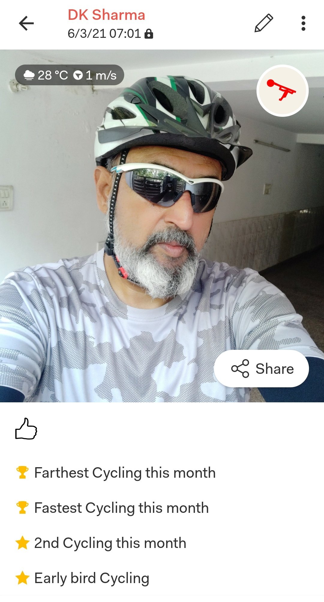 Captain DK Sharma on Twitter: "Did my bit on the #WorldBicycleDay2021. Happy cruising guys ...