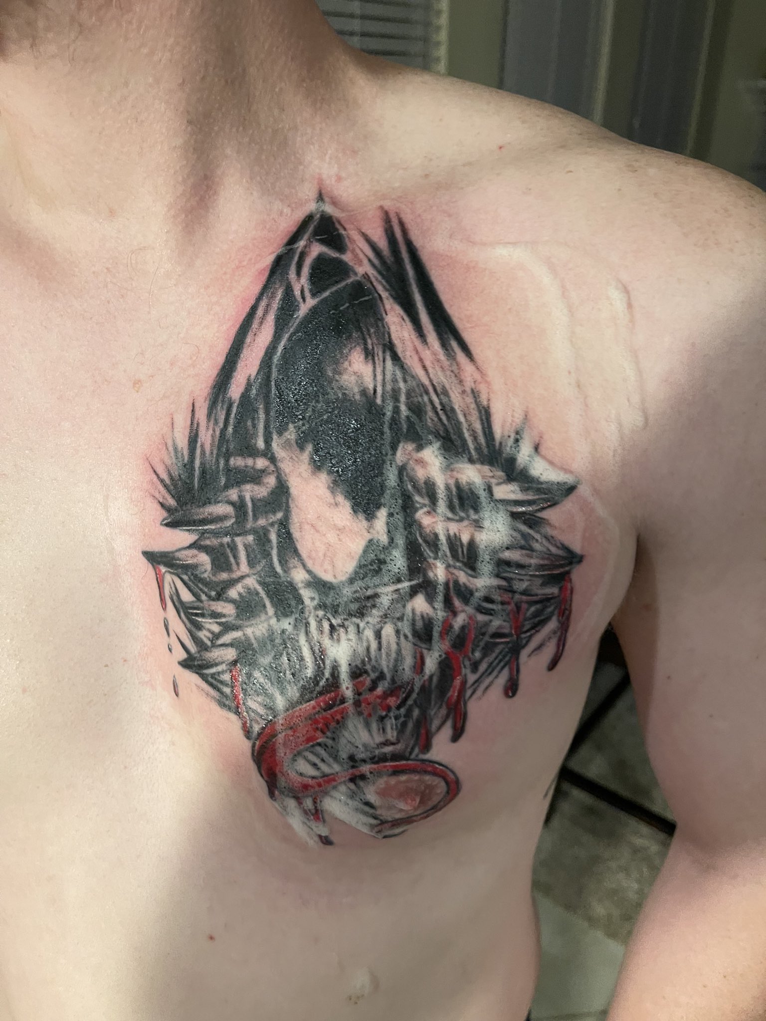 Venom Chest Tattoo
