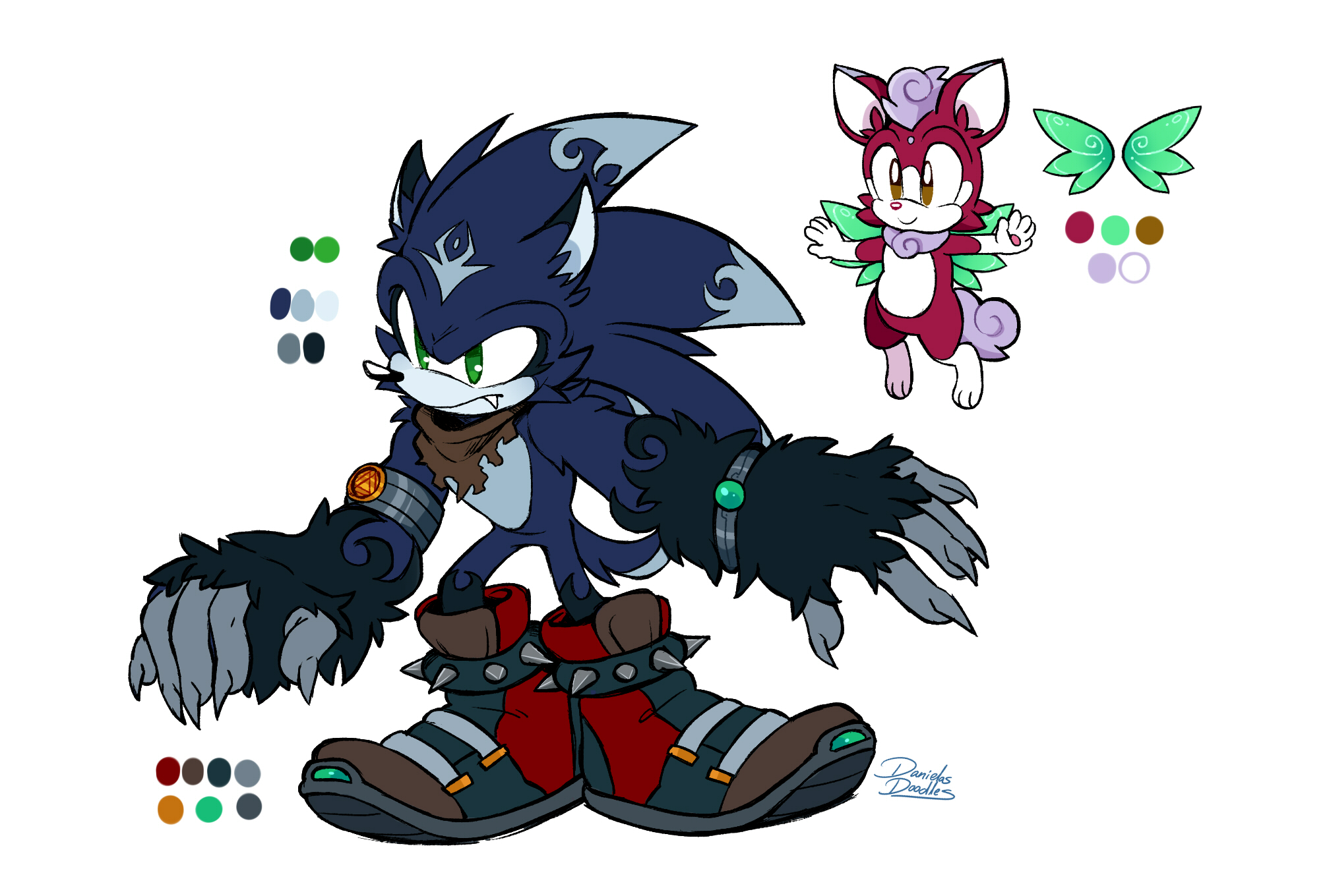 Sonic The Werehog And Chip Sonic The Werehog By Bubble Chip On