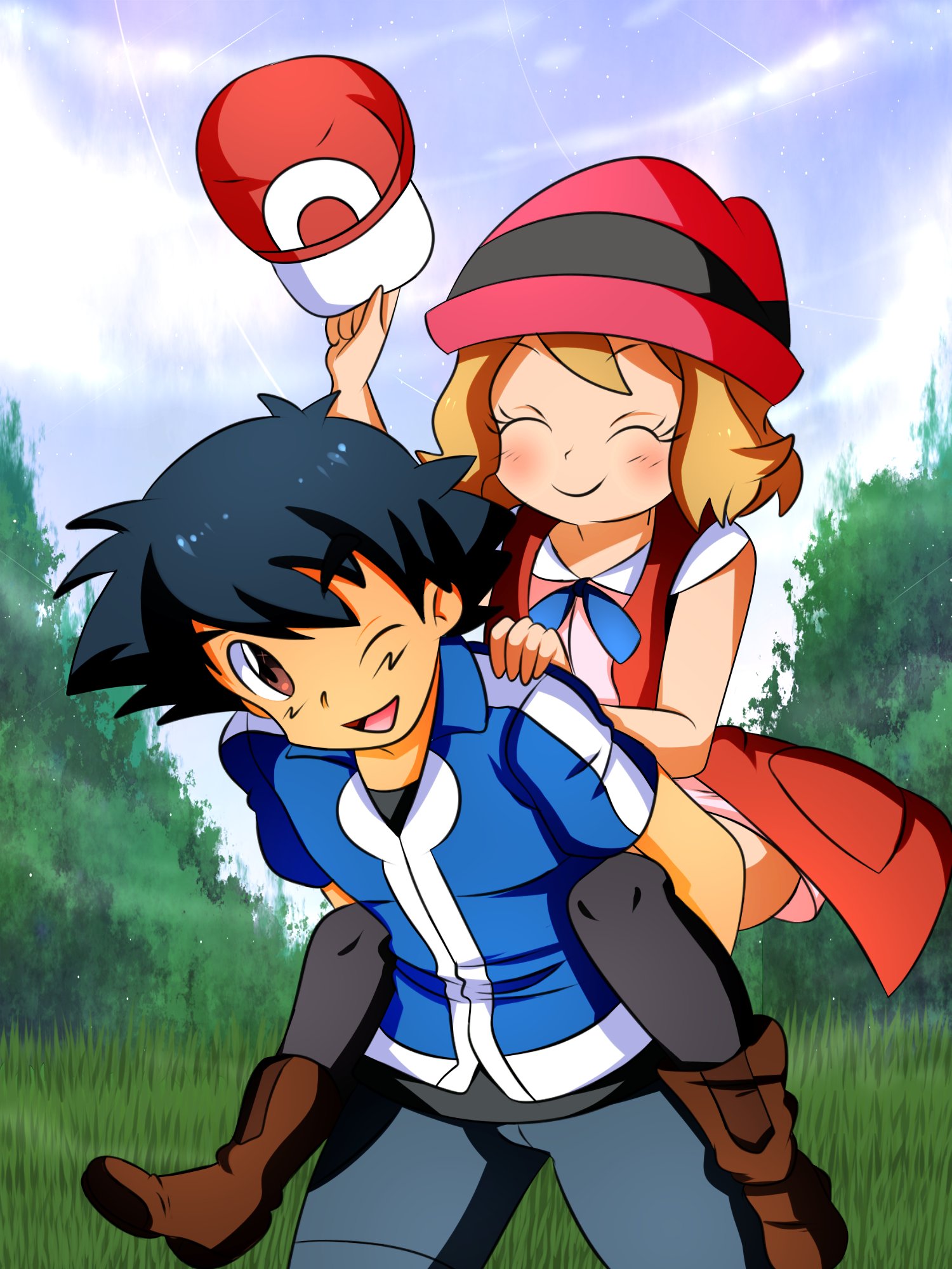 Pokemon Ash And May Fan Art