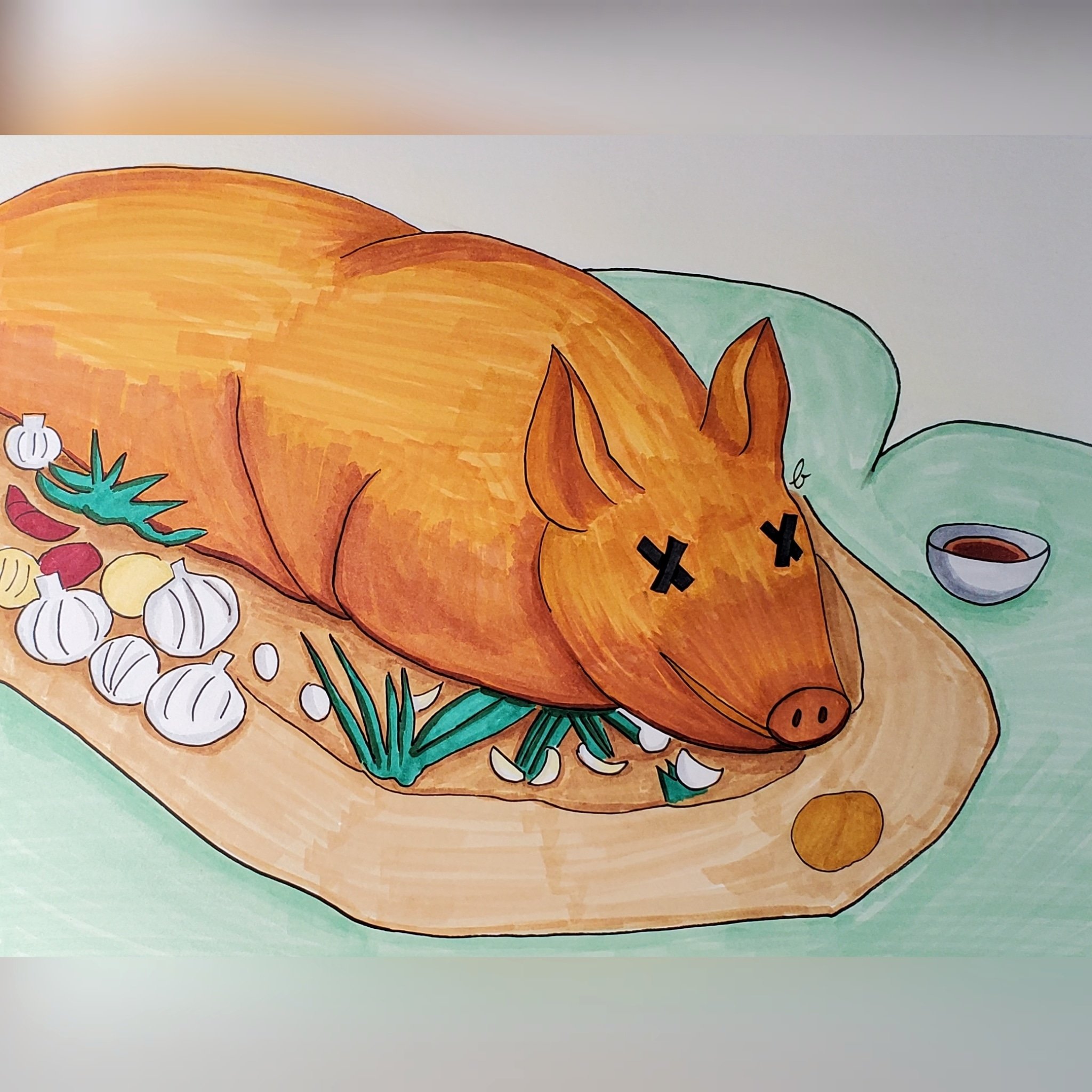 Lechon Drawing