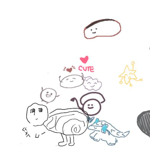 「皆と一緒に絵チャをする!私は赤です〜 @shiro_sauce @mogutofuoes @uni__520 @clay」soon何棄の漫画