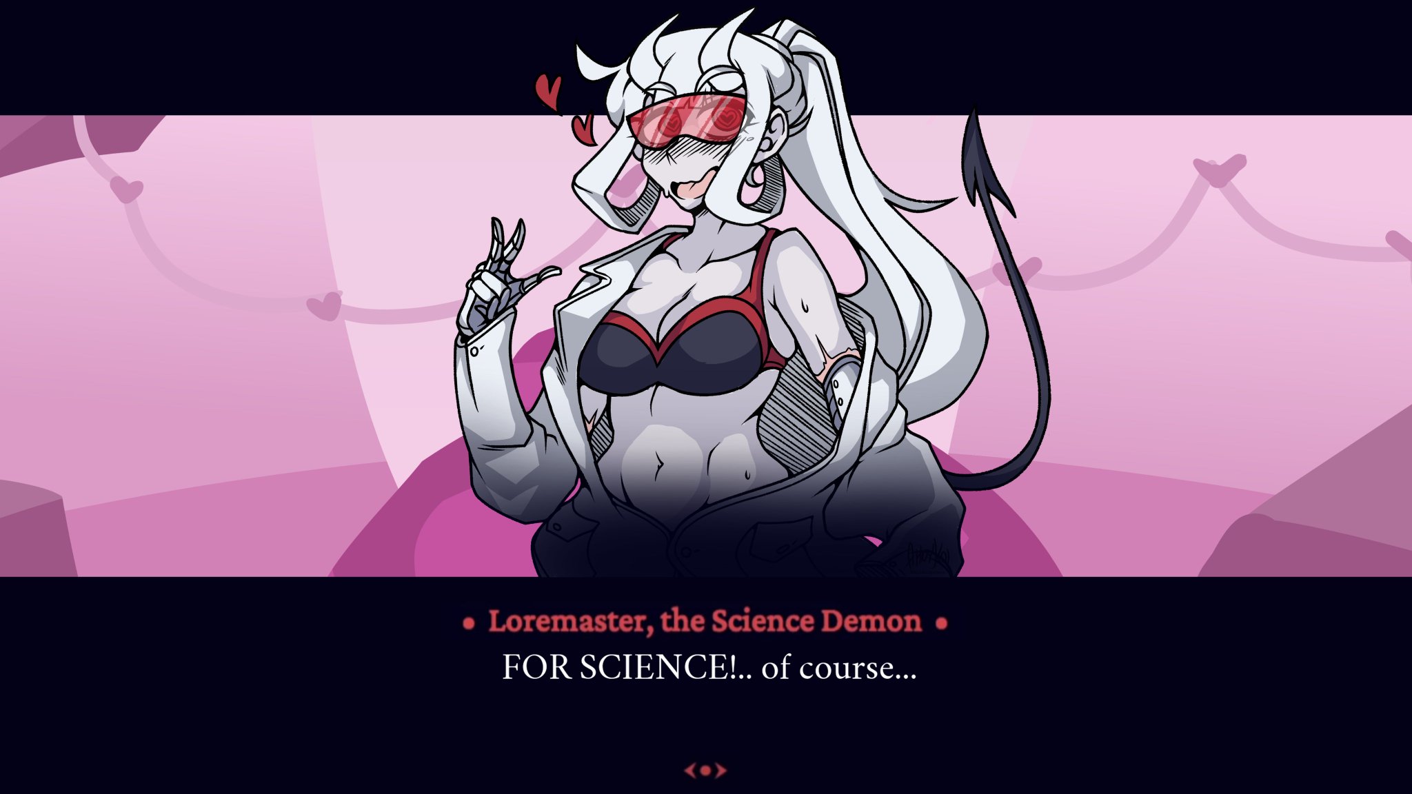 ahoykoi on Twitter: "Loremaster's Sex Experiment!!! Loremaster from the Helltaker DLC, Examtaker ...