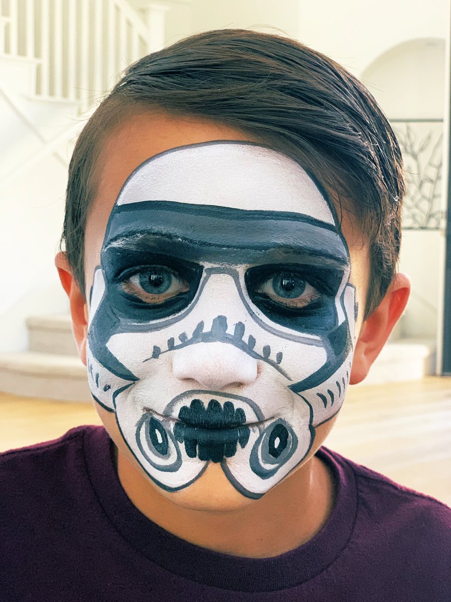 Storm Trooper Face Paint