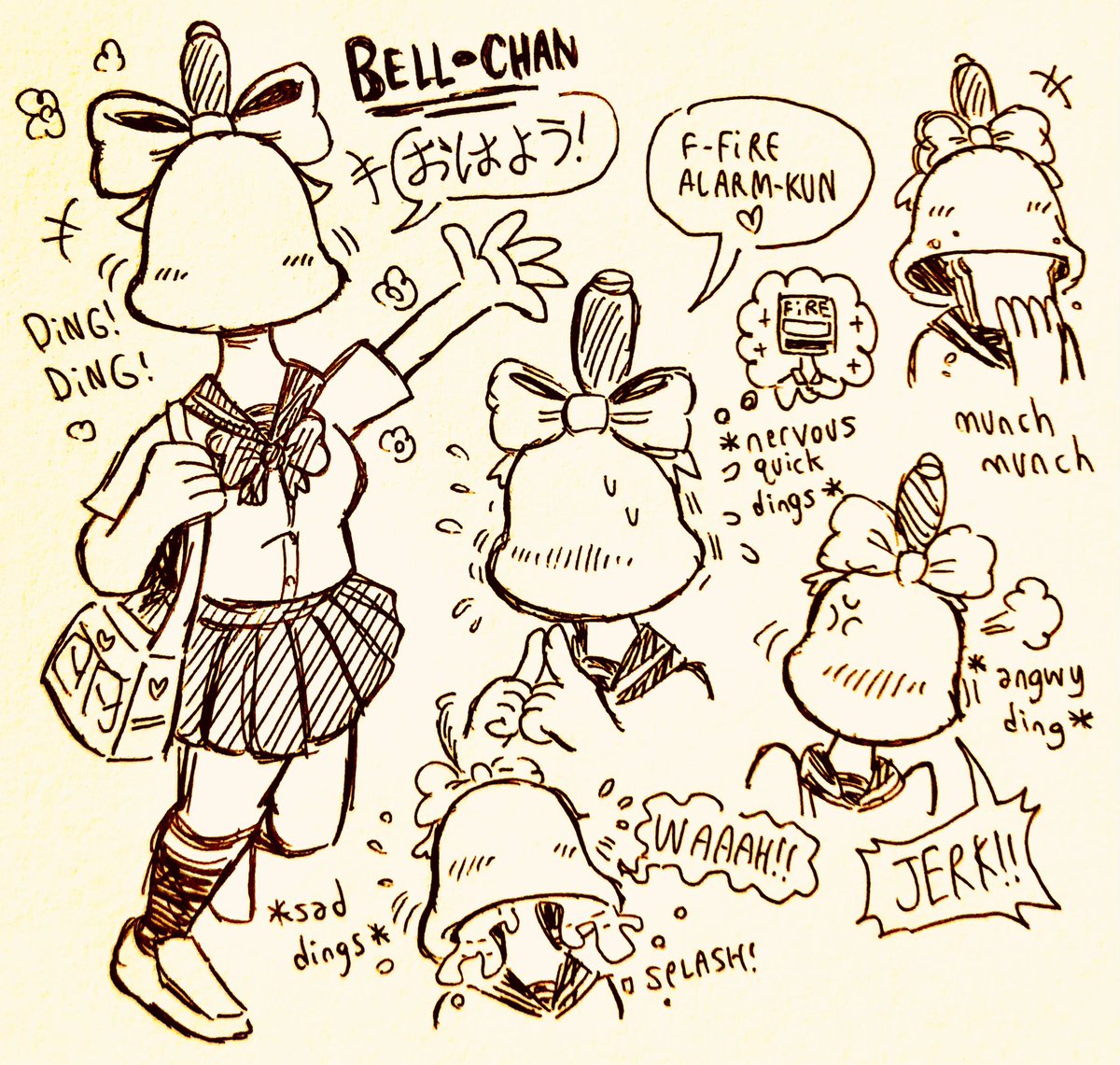 「Bell-Chan 🔔 This started off as a joke character design, 」Josh-S26 🍎の漫画
