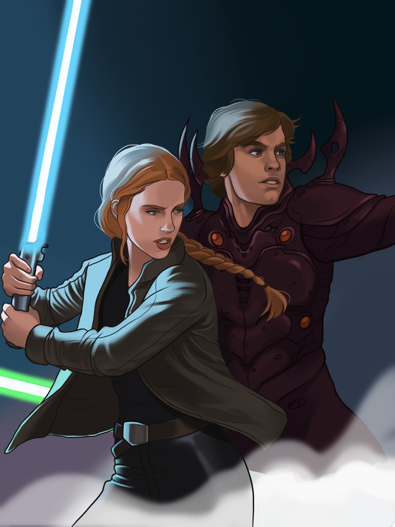 Mara And Luke On Twitter Luke In The Yuzhaan Vong Armor And Mara Jade By Iisabelinski
