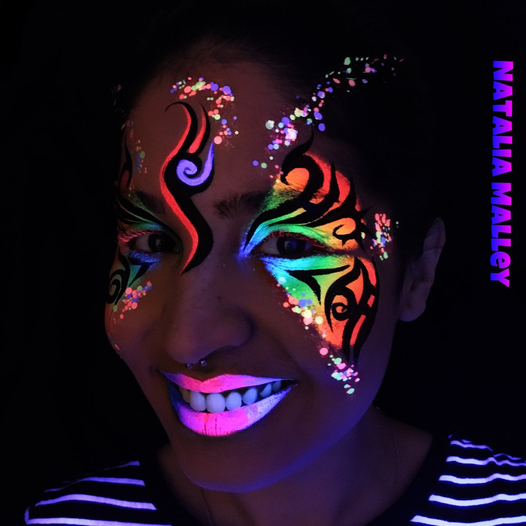 Glow Face Paint Designs