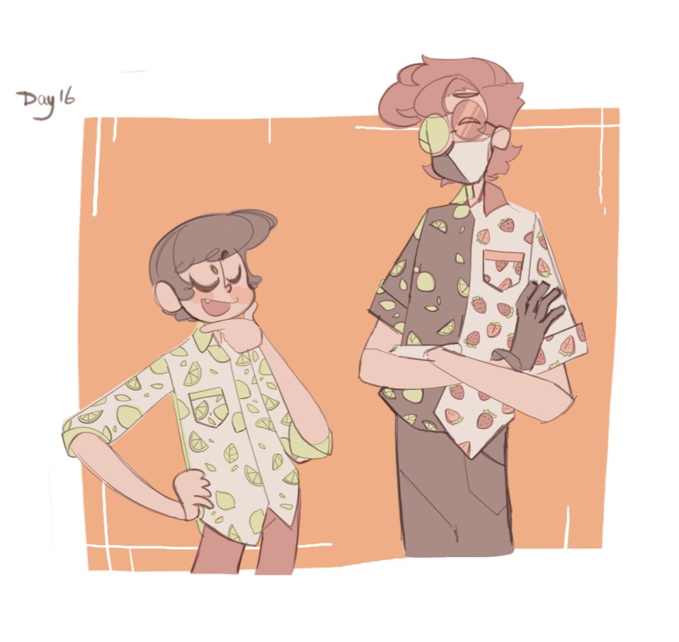 Day 16 of drawing beeduo until they mee」|☀️ | 🌒 ||Commissions openのイラスト