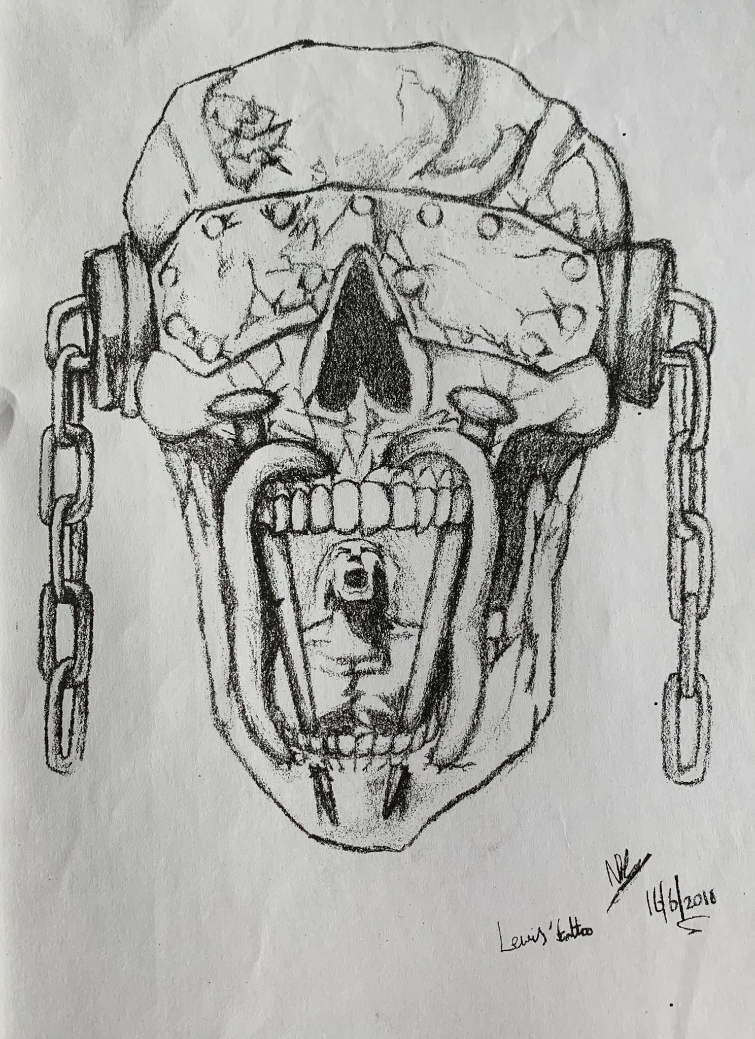 Megadeth Vic Rattlehead Drawing