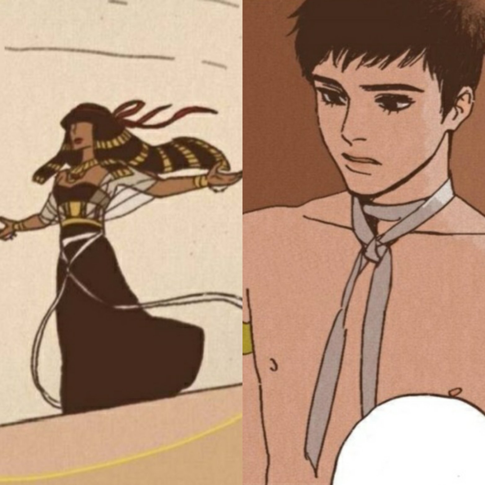 ᴀᴛᴏ on Twitter: "The type of knot that Anubis ties around his neck is the same as that of Isis ...