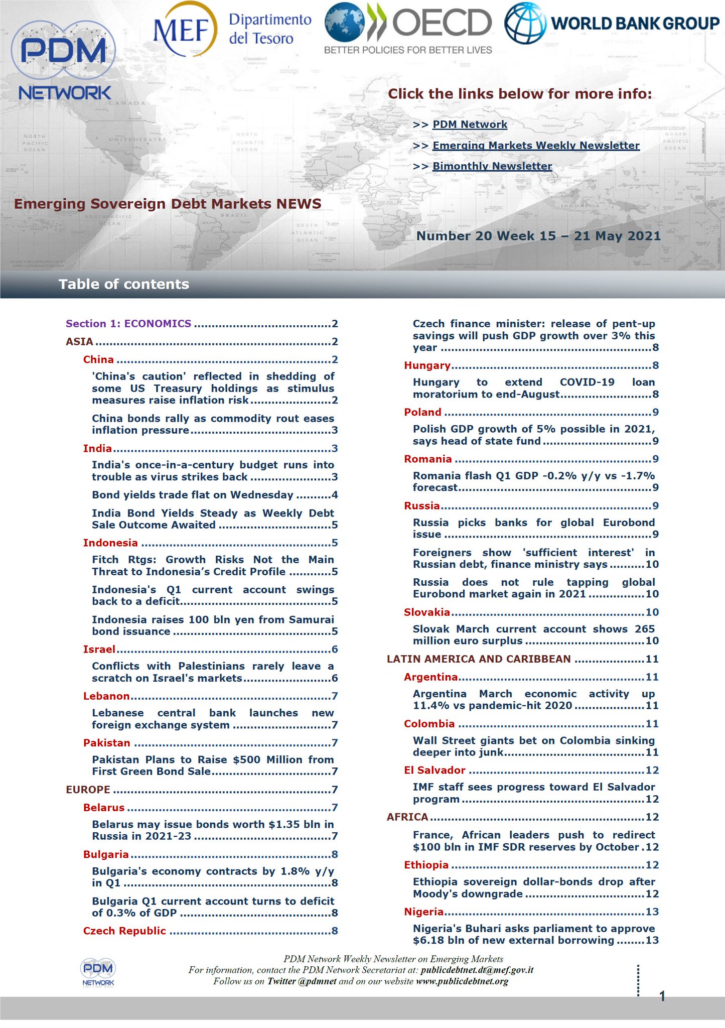 PDMNetwork on Twitter: "Emerging Sovereign Debt Markets NEWS - WEEKLY NEWSLETTER Number 20 Week ...