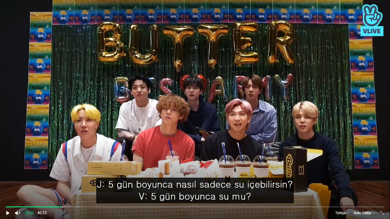 🧿 ƁƖυυ☔️🌼🌙 on Twitter: "BTS in Comeback yayını: Butter Butter Bubutter🧈 ı izliyordum Durdurmadan ...