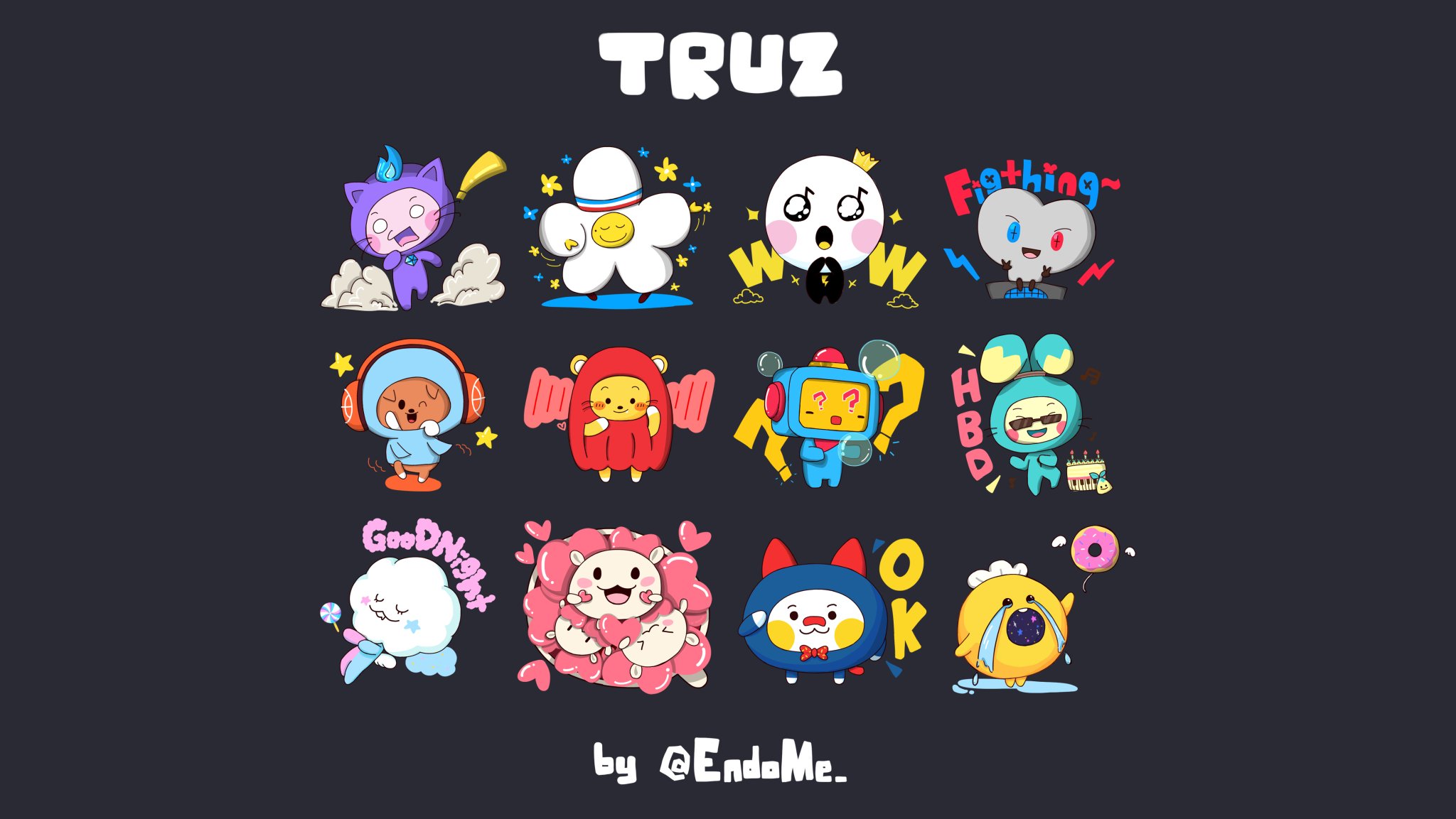นังเน.👋🏻 `*ଘᴴᵉˡˡᵒ on Twitter: " Finish ~ My #TRUZ_V_Sticker @treasuremembers @official_truz ใน ...