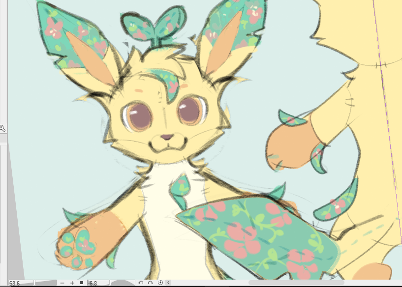 「plushie leafeon concept 🥺still thinking」|🍝🌟𝑷𝒂𝒘𝒔𝒕𝒂🌟🍕のイラスト