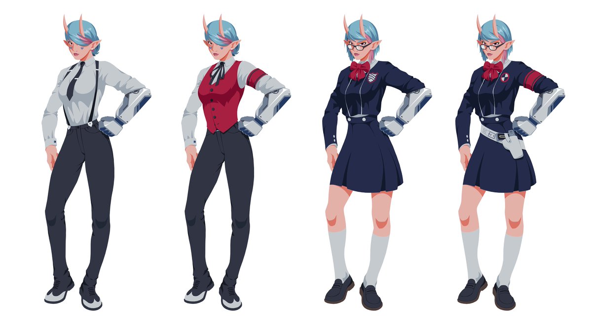 「also here is Akeisha in some Persona 3 o」|Landaduのイラスト