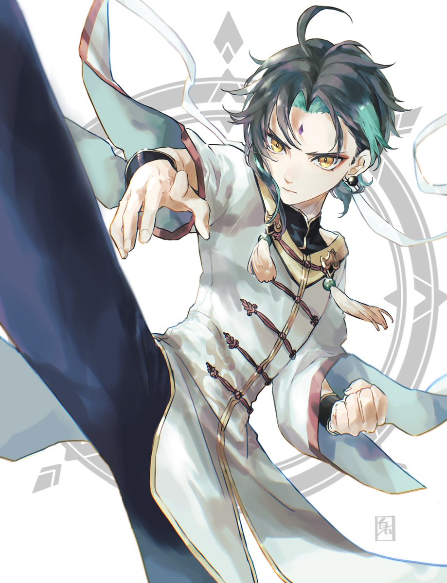魈ショウ原神 「魈くんにチャイナ服を着て欲しい 」しらいしのイラスト