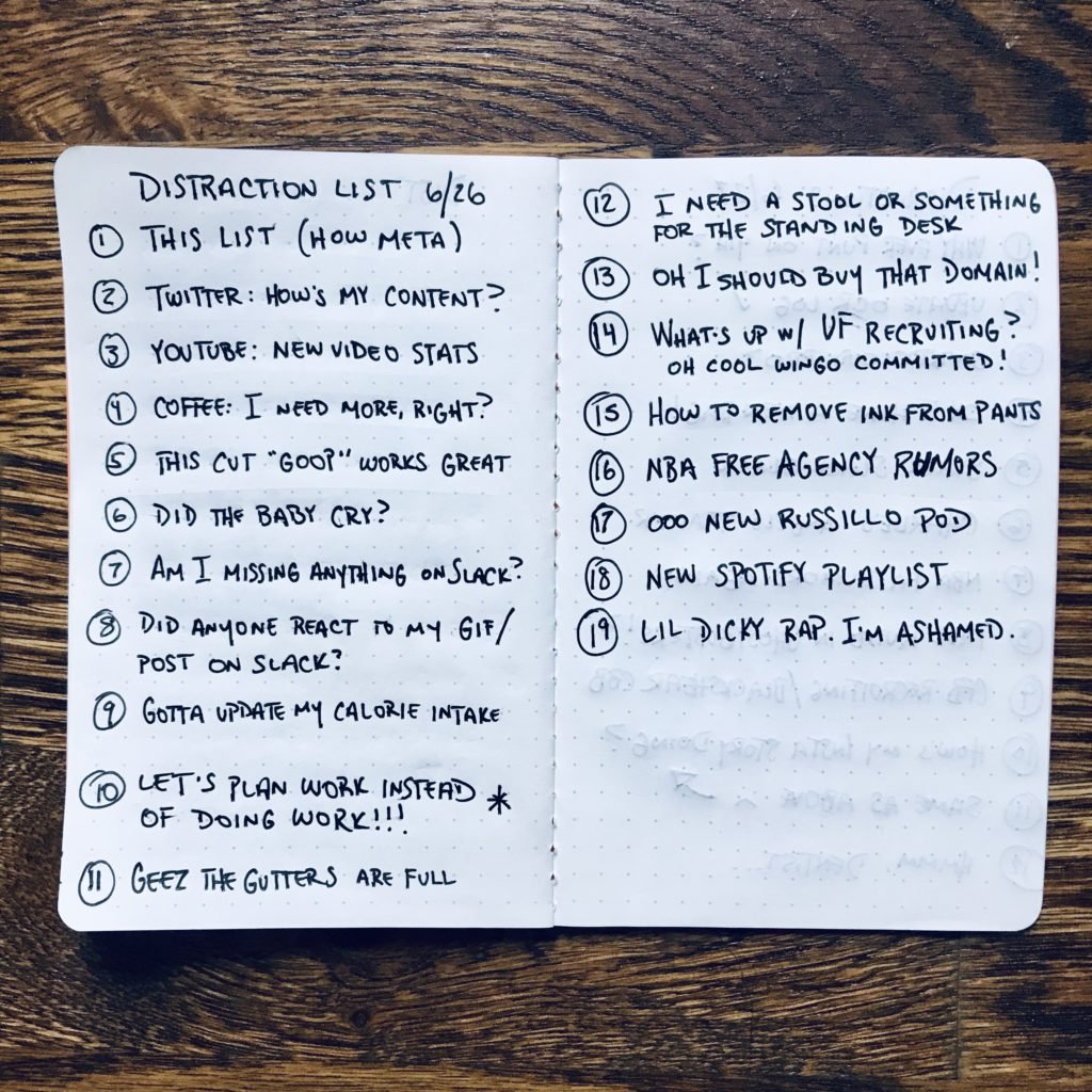 how to stay focused - THE DISTRACTION LIST salah satu cara yang paling ...