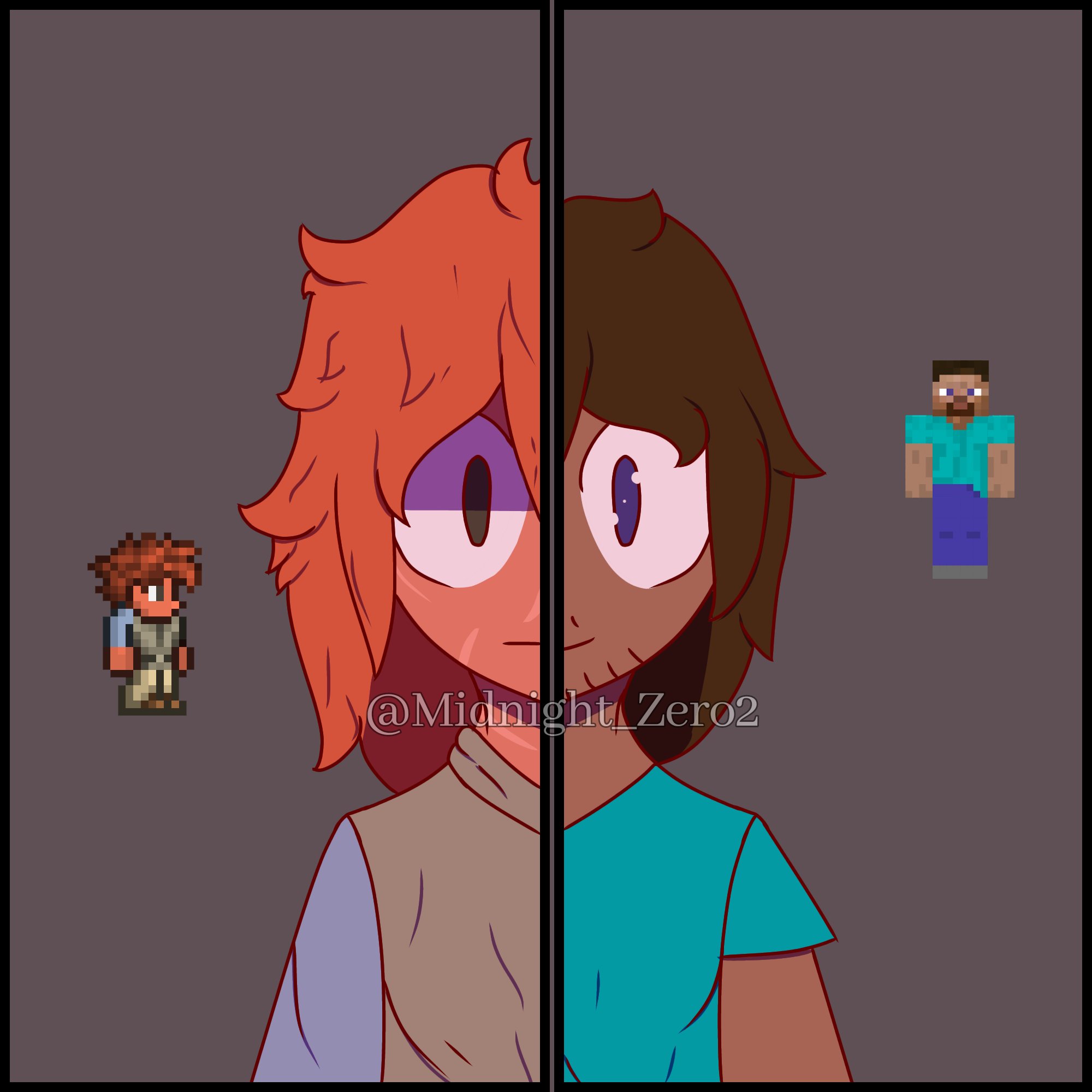 Minecraft Steve Vs Herobrine 2000x2000