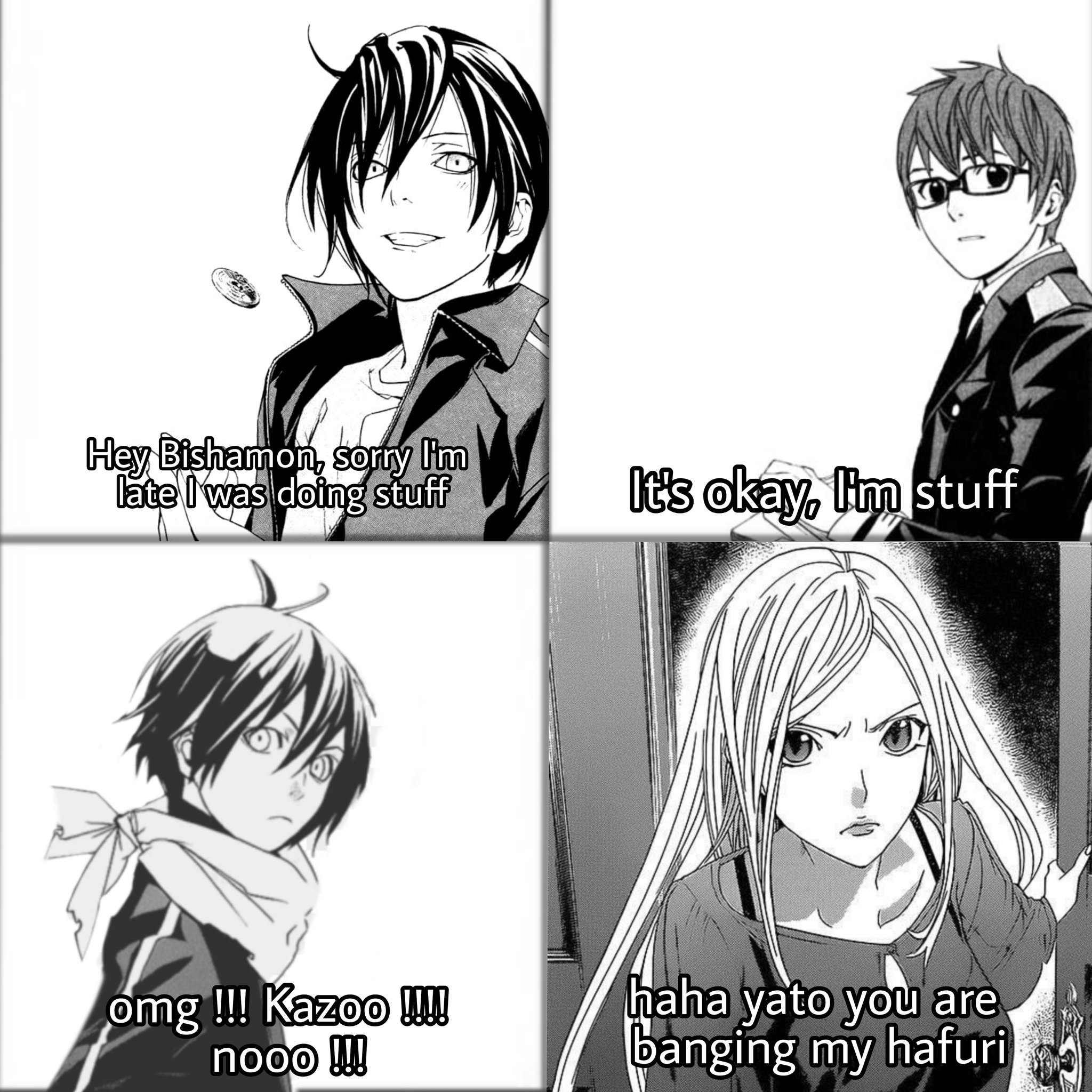 Funny Yato Memes Noragami Rendering Anime Manga, Black Hair, Meme Png