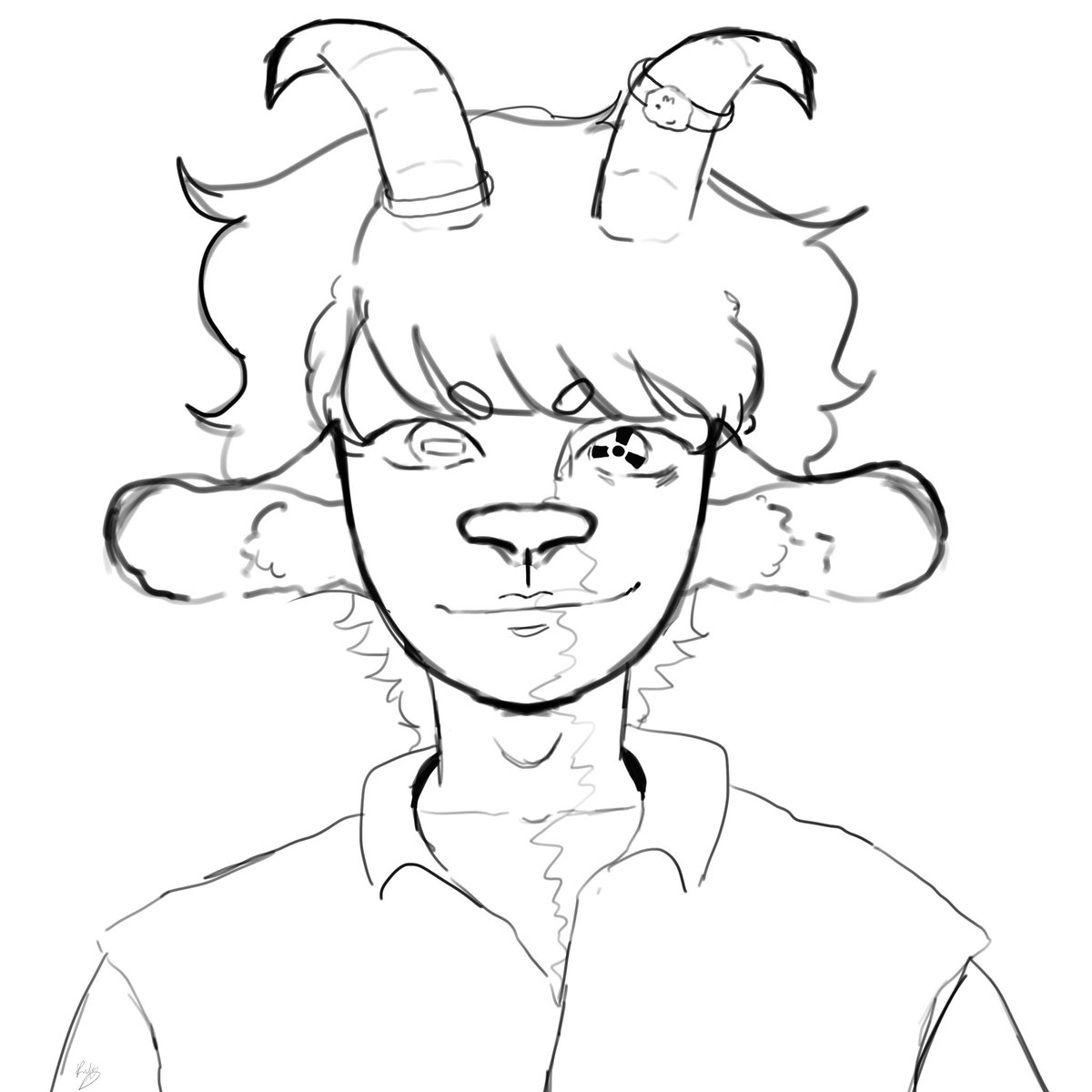 「nuclear goat boy‼️‼️ #tubbofanart 」🇺🇲 dailyc!tubbo 🦅の漫画