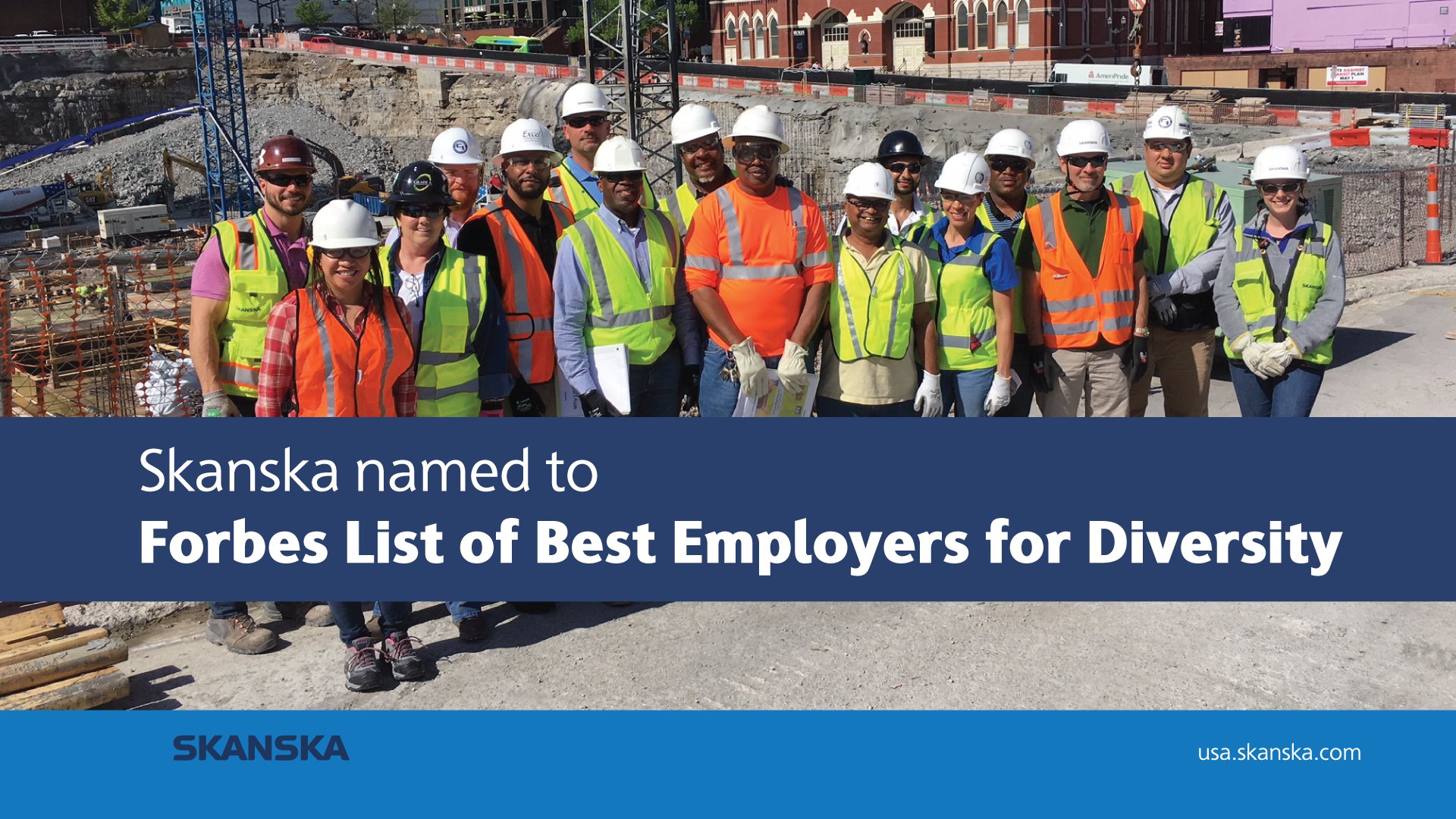 Skanska USA on Twitter: "Exciting news! Skanska is again ranked as one of @Forbes' Best ...