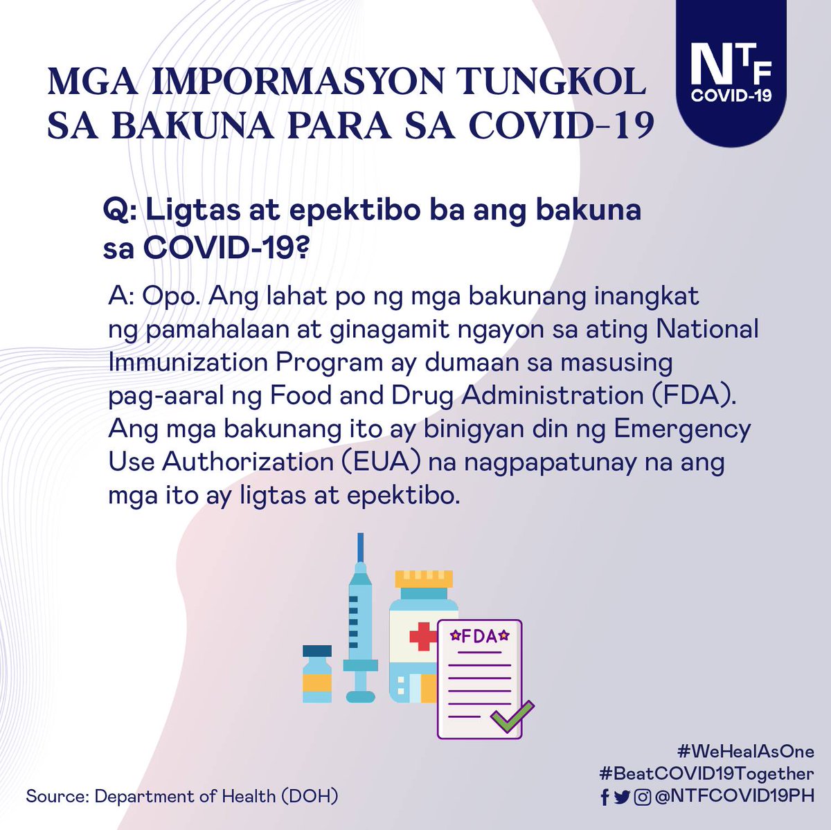 MGA IMPORMASYON TUNGKOL SA BAKUNA PARA SA COVID-19