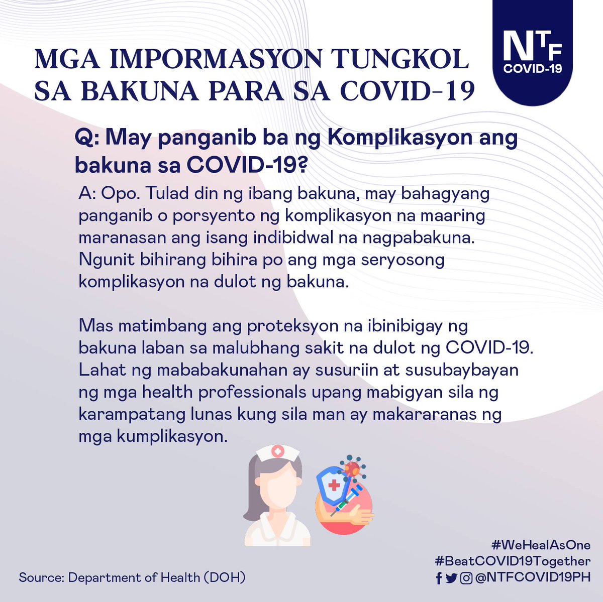 MGA IMPORMASYON TUNGKOL SA BAKUNA PARA SA COVID-19