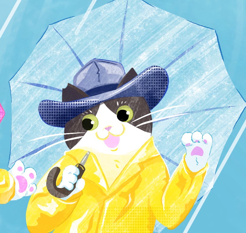 kurosuke on Twitter: "今日はすんごいどしゃ降り😅☔雨に唄えば』を見たら、こんな日も少しは楽しくなるかもです😄大好きな作品なので、くろたちもなりきってます😳 #イラスト ...