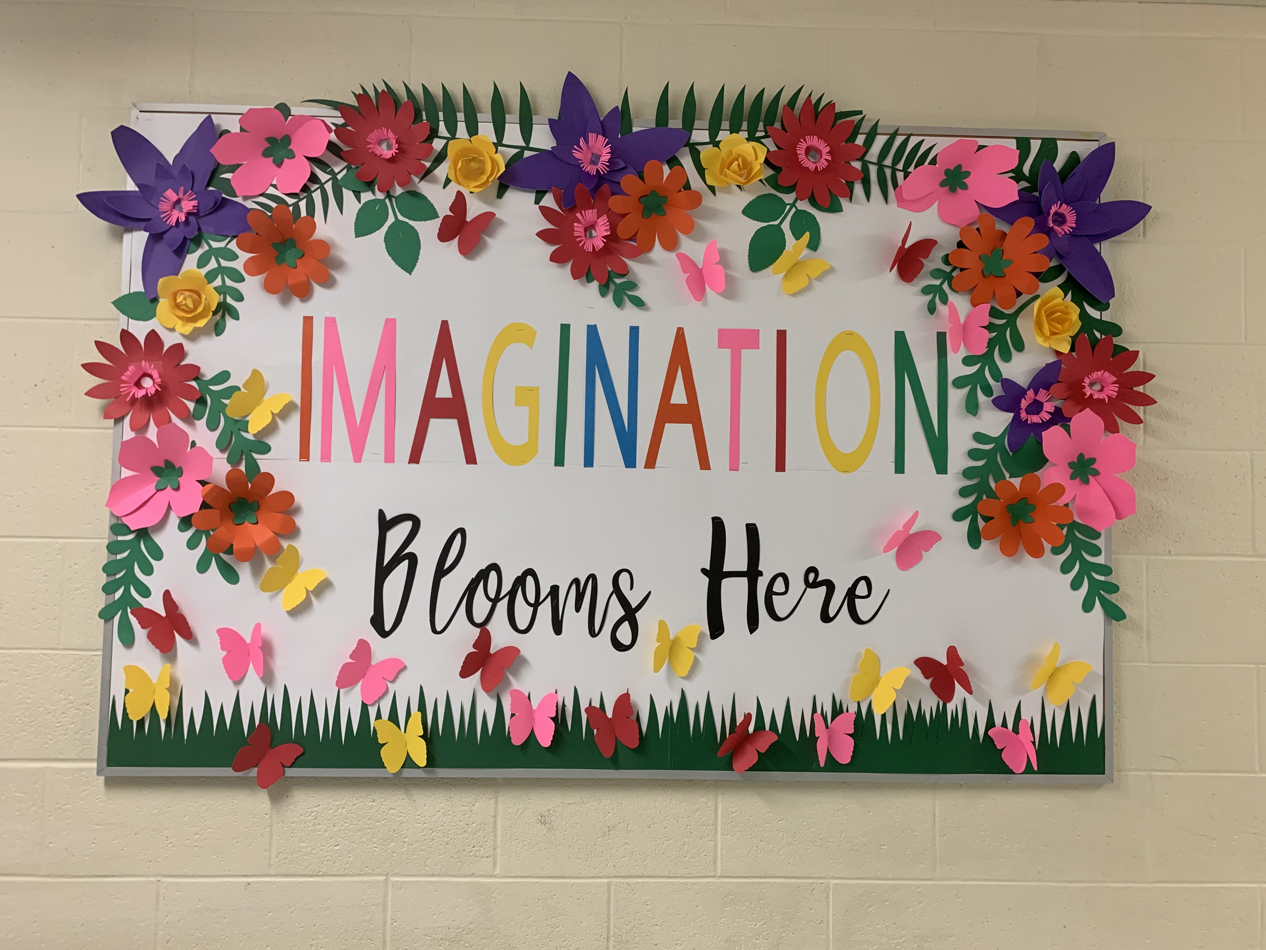 Imagination Blooms Here Print Your Own Bulletin Board, 52% OFF