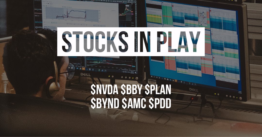 SMB Capital on Twitter: "Stocks the desk is watching: $NVDA $BBY $PLAN $BYND $AMC $PDD https://t ...